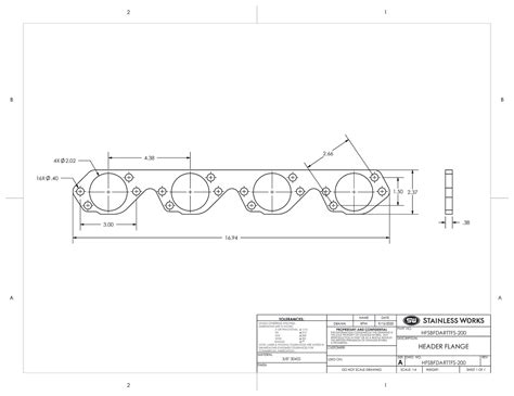 Ford Sbf 3 Inch And Diagonal Pattern Header Flange