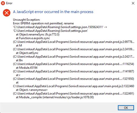 Newly Installed Sonixd Wont Start Javascript Error Uncaught Exception · Issue 392 · Jeffvli