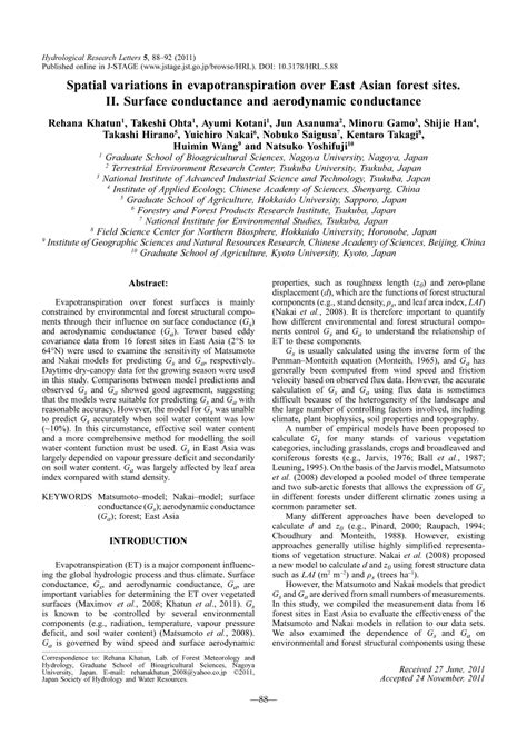 Pdf Spatial Variations In Evapotranspiration Over East Asian Forest