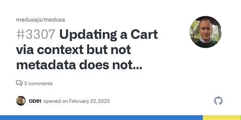 Updating A Cart Via Context But Not Metadata Does Not Make Sense