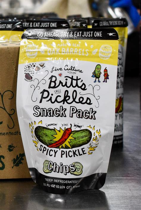 Spicy Pickle Snack Packs Britts Fermented Foods