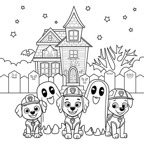 Paw Patrol Halloween Free Printable Coloring Page Download Print Or