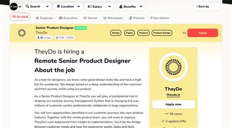 📢 Theydo Is Hiring A Senior Product Designer Rjobboardsearch