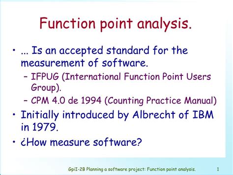 Ppt Planning A Software Project Function Point Analysis Powerpoint