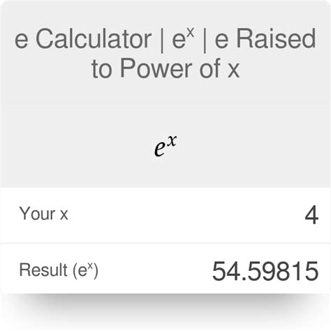 Calculate Exponential Value