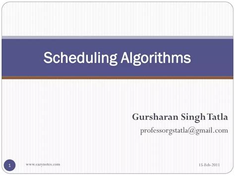 PPT Scheduling Algorithms PowerPoint Presentation Free Download ID