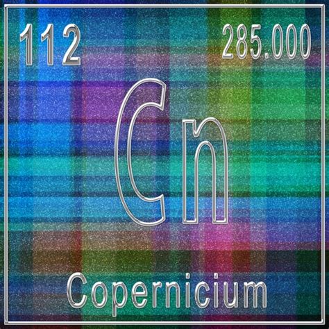 Premium Photo Copernicium Chemical Element Sign With Atomic Number And Atomic Weight