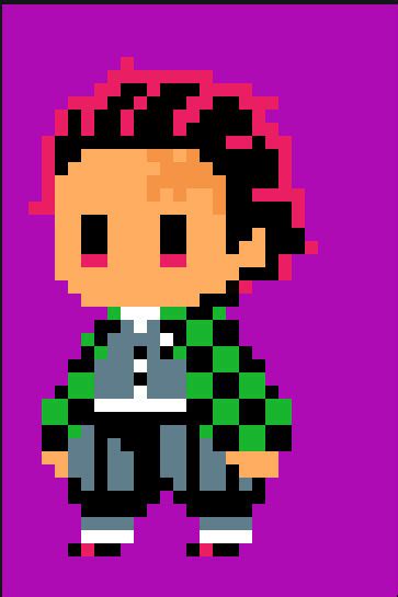 Tanjiro Kamado Chibi Pixel Art By Zenxpai On Deviantart Pixel Art Porn Sex Picture