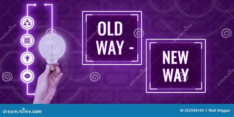 Conceptual Display Old Way New Way Word Written On Talking How You Can Do It Such As The Action