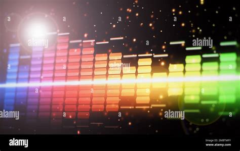 Sound Equalizer Wave Pattern Of Music Sounds Element On Monitor Screen Digital Equalizer