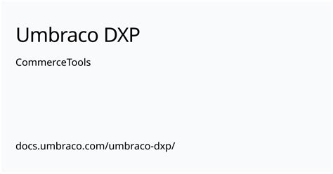 commercetools umbraco dxp