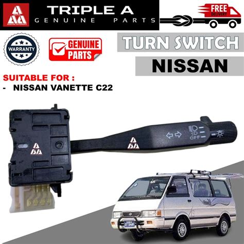 Nissan Vanette C22 Turn Switch Signal Head Lamp Switch Wiper Suis Lampu Signal Lampu Besar