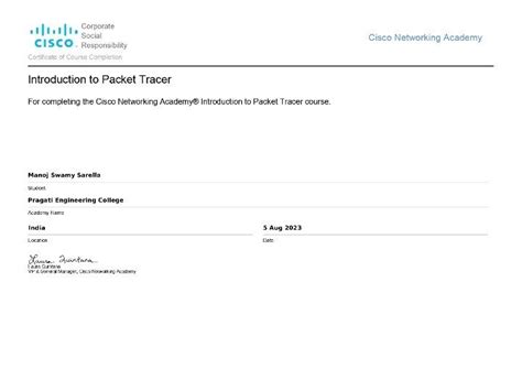manoj swamy sarella on linkedin cisco packettracer netacad
