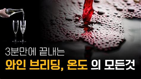 와인 브리딩 시간과 온도 컨트롤 방법 Youtube