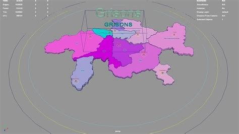 Grisons Switzerland Map Region Geography Political Geographic 3d Model