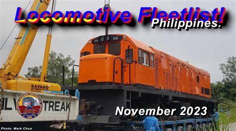 Philippine Railway Historical Society News And History Pnr Fleetlist November 2023 900