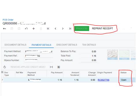 PROCESS And REPRINT RECEIPT Button Not Printing Receipts On POS Community