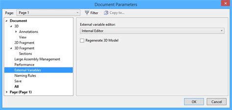 System Fundamentals Customization Document Parameters “external Variables” Tab