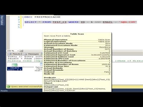 Covering And Filtered Indexes With Examples Youtube