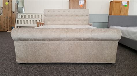Mbmegabargains Ravello Mink Fabric Bed With 2 Storage Drawers King Size