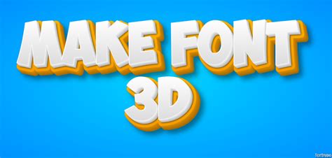 Make Font 3d Text Effect And Logo Design Font