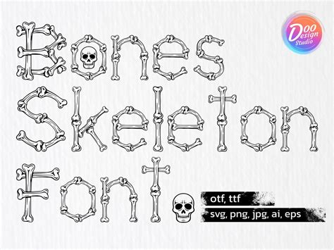 Halloween Font Otf Halloween Font Svg Bones Font Otf Bone Font Halloween Fonts Halloween