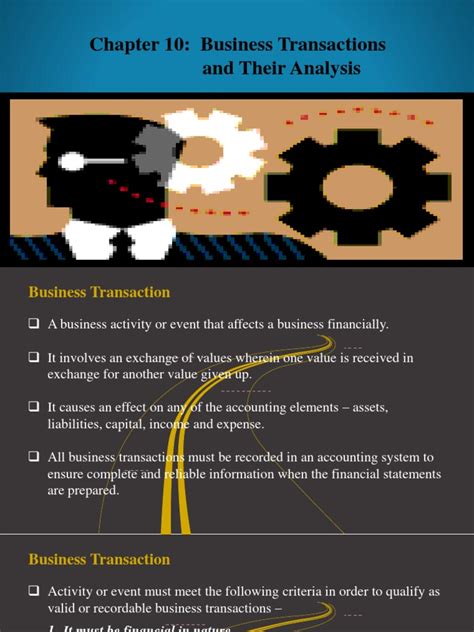 Chapter 10 Transactions And Their Analysis As Applied To The Accounting Cycle Of A Service