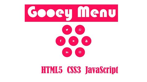 Gooey Menu Animation Effects Html And Css Svg Filter Animated Hamburger Menu Vanilla