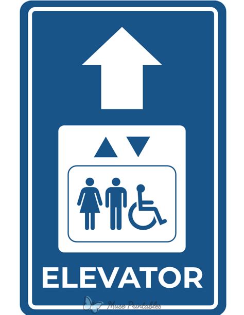 Printable Elevator Up Arrow Sign Free Download