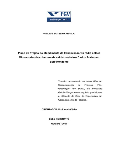 Vinícius Botelho Araujo Pdf Rádio Telecomunicações