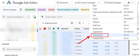 How To Make Keyword Bid Changes In Bulk Via Google Ads Editor Karooya