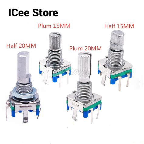2pcs Ec11 Rotary Encoder Switch 15 20mm 20 Position 360 Degree Plum