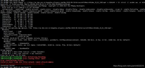 问题已处理 Ffmpeg报错 Errorcannot Allocate Memoryffmpeg Cannot Allocate