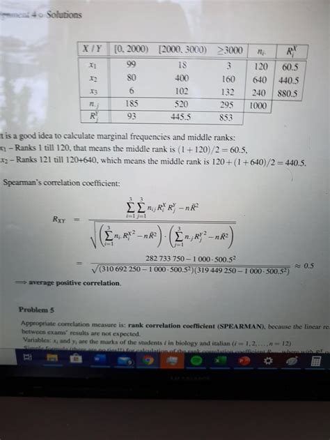 Cant Figure Out How To Calculate The The Top Row Of Rxy Anyone Able