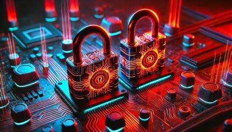Cybersecurity Protecting Data With Padlocks On Circuit Board Stock Illustration Illustration