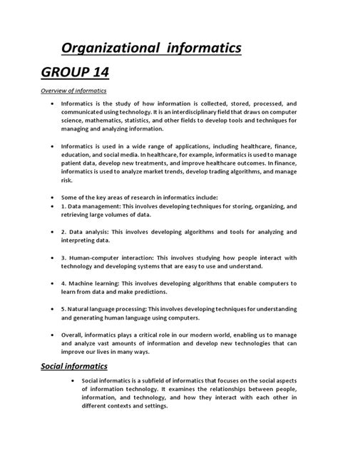 Organizational Informatics Pdf Databases Relational Database