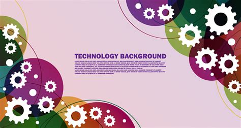 기하학적 인 다채로운 기어 추상 테크노 기어 배경과 바퀴 기어 텍스트를위한 기술 공간 벡터 기어 현대 메커니즘 산업 개념 Ep11 개념에 대한 스톡 벡터 아트 및 기타