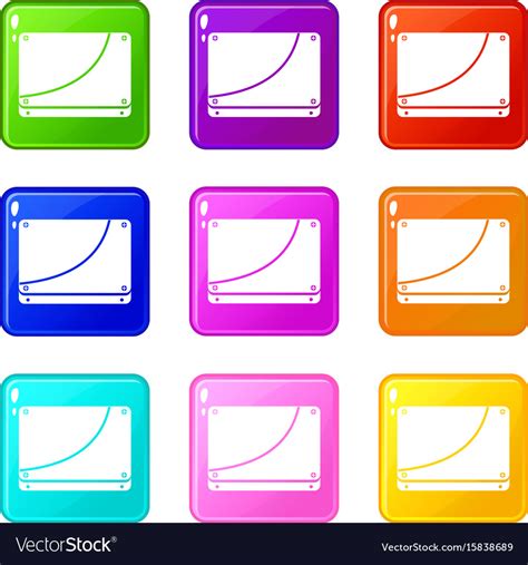 Database Icons 9 Set Royalty Free Vector Image