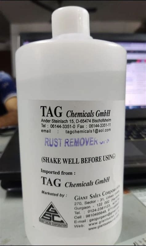 Liquid Rust Remover For Domestic And Industrial At ₹ 170 Litre In Gurgaon