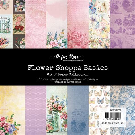 Paper Rose Flower Shoppe Basics 6 X 6 Paper Collection 33678