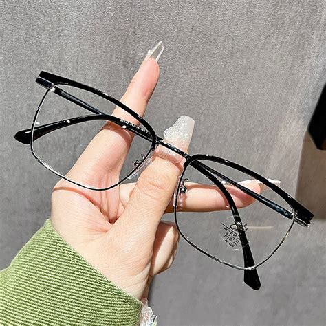 Anti Radiation Eyeglass Rectangular Frames Glasses Browline Glasses For Men And Woman Shopee