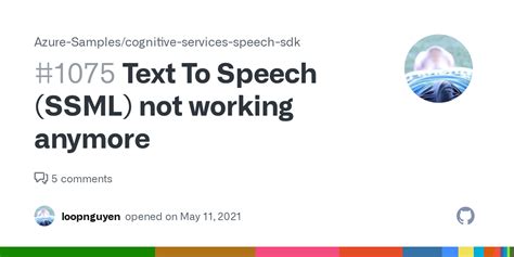 Text To Speech Ssml Not Working Anymore Issue Azure Samples Cognitive Services