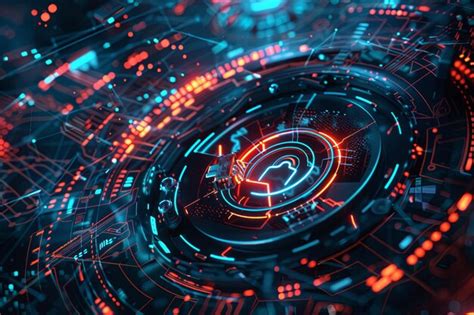 premium photo an abstract futuristic depiction of cybersecurity