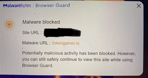 pop up message on browser r malwarebytes