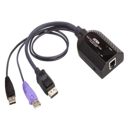 USB DisplayPort Virtual Media KVM Adapter With Smart Card Support
