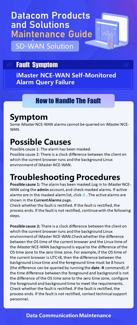 Troubleshooting Cases How To Handle The Fault If IMaster NCE WAN Self