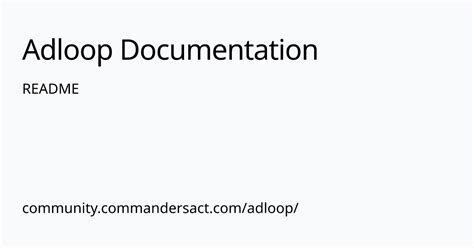 Readme Adloop Documentation