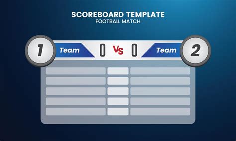 Graphic Template For Presentation Score Or Game Results Display