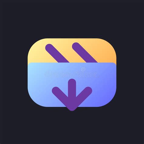 Import Video File Flat Gradient Fill Ui Icon For Dark Theme Stock Vector Illustration Of Color