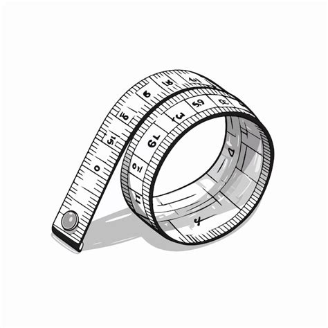 Detailed Tape Measure Outline Vector Illustration Isolated Premium Ai Generated Vector